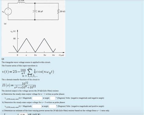 Solved The Triangular Wave Voltage Source Is Applied To Chegg