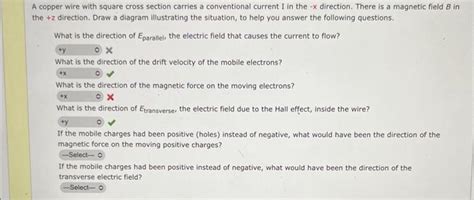solved copper wire with square cross section carries a