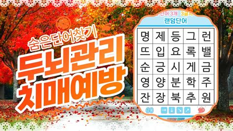 즐기면서 두뇌 운동하는 방법 숨은단어찾기 치매예방 퀴즈 초성퀴즈 단어퀴즈 두뇌운동 뇌건강 치매테스트 기억력