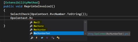 how to show pick up check screen using simphony extensibility c code