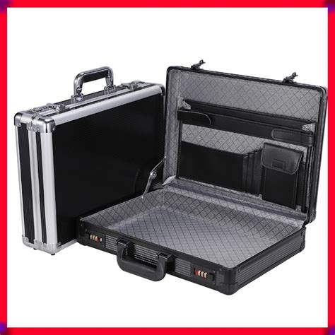 Portable Lockbox Document Storage Box Hardware Tool Box Aluminum Hard