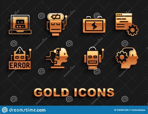Set Robot For Maintenance Computer Api Interface Humanoid Robot Error Battery Creating And