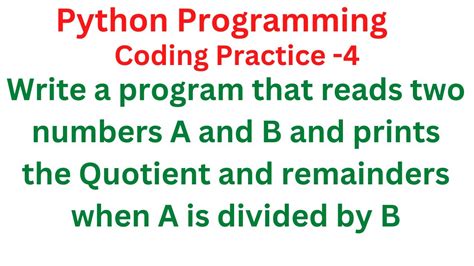 Quotient And Remainder Ccbp Pythonforbeginners Pythonprogramming