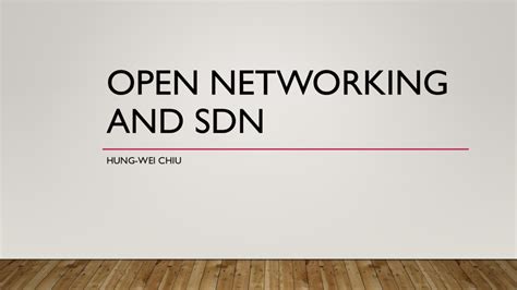 Introduction To Open Source Network And Software Defined Network