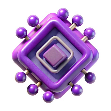 Wonderful Contemporary Quantum Computing Qubits Purple Cutout Premium