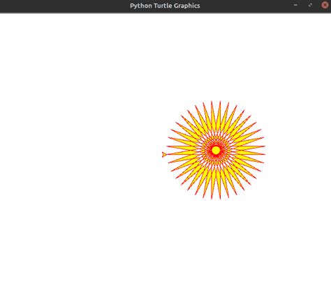 Python3 Use Turtle To Make Graphics Sunflower Spimet