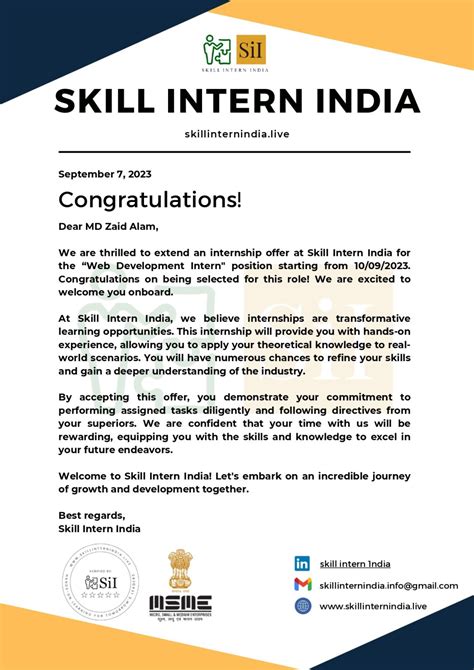 internship webdevelopment skillinternindia coding md zaid alam
