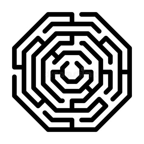 Maze Vector Thick Line Icon for Personal and Commercial Use Stock Illustration - Illustration of ...