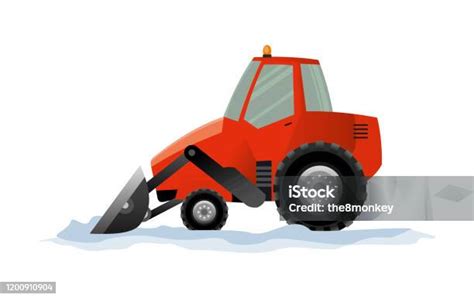중장비는 눈에서 도로를 청소합니다 도로 공사 흰색 배경에 격리 된 제설기 장비 굴삭기 불도저 스노우 블로어 수송 눈 냉동상태의 물에 대한 스톡 벡터 아트 및 기타 이미지
