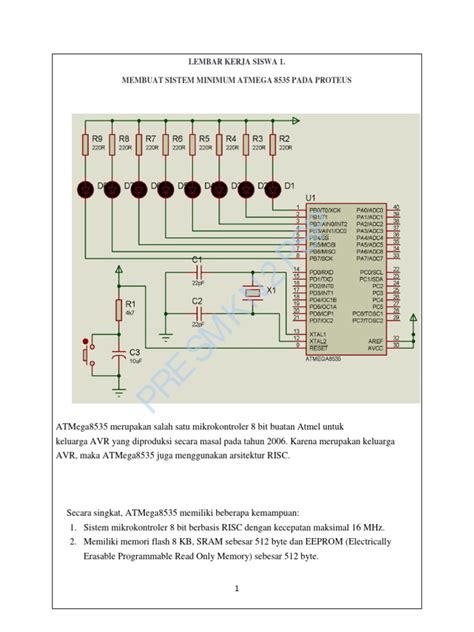 Lk 1 Membuat Sistem Minimum Atmega 8535 Pada Proteus Pdf