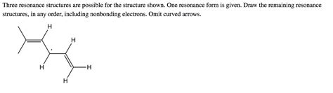 Solved Three resonance structures are possible for the | Chegg.com