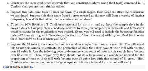 Question Consider The Tree Data Set In R Trees A Chegg