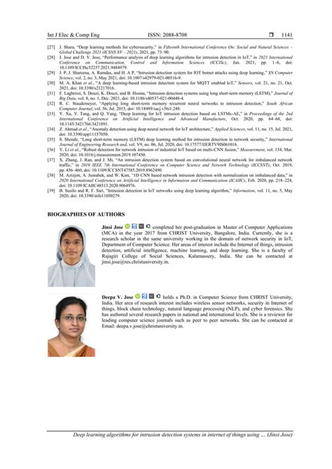 Deep Learning Algorithms For Intrusion Detection Systems In Internet Of Things Using Cic Ids