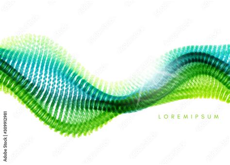 Molecular Wave Abstract Background With Dynamic Particles Layer Of