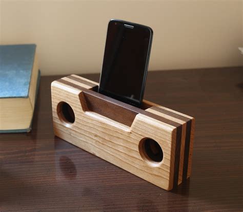 Wooden Cell Phone Amplifier Passive Cherry And Walnut Etsy