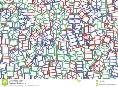 Color Abstract Square Rectangle Pattern Generative Art Background Graphic Messy Shape