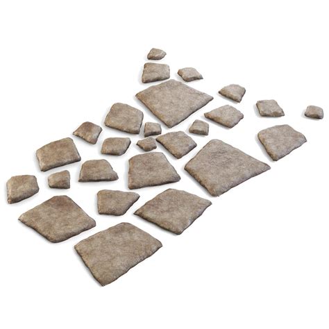 정원 조경 디자인용 천연 석재 슬라브 3d 모델 다운로드 땅의 풍경 On