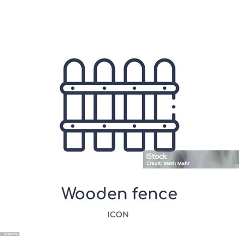 Linear Wooden Fence Icon From General Outline Collection Thin Line