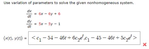 solved use variation of parameters to solve the given