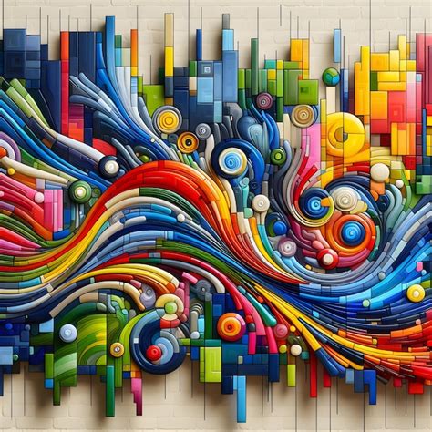 Premium Photo Vibrant Abstract Colorful Plaques Captivating Visuals