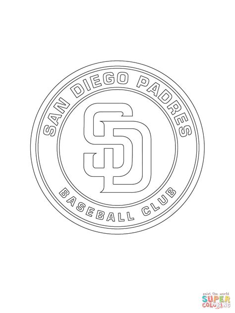 San Diego Padres Coloring Pages Coloring Nation