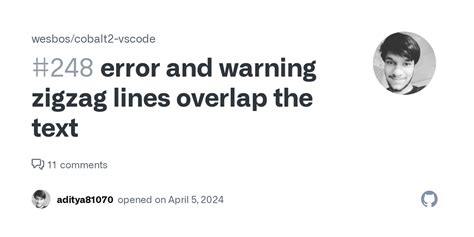Error And Warning Zigzag Lines Overlap The Text Issue Wesbos Cobalt Vscode GitHub