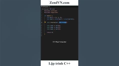 học c 46 Đảo ngược thứ tự phần tử trong mảng laptrinh