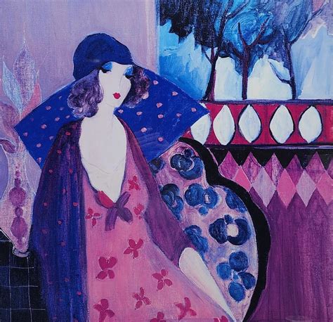Itzchak Tarkay Indigo Chapeau Mutualart