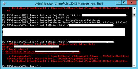 Remove Spsite 0x80070003 Forcely Delete Site Collection That Cannot Be Deleted Sharepoint Waves