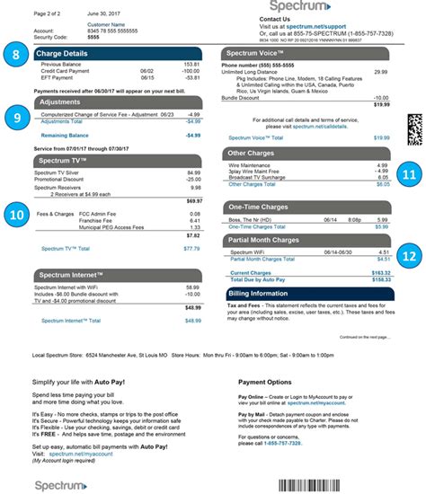 Fake Spectrum Bill Template Free