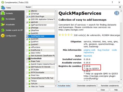 Plugin QuickMapServices Google Landsat OpenStreetMap Para QGIS MappingGIS