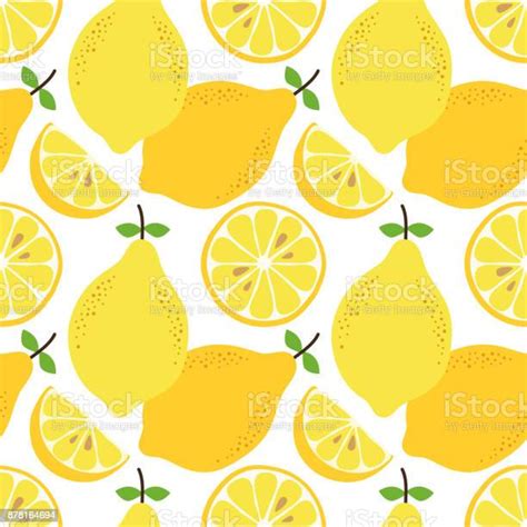레몬 감귤 류의 과일 및 조각 흰색 배경에 고립 된 귀여운 손 그려진된 완벽 한 패턴 0명에 대한 스톡 벡터 아트 및 기타 이미지 0명 감귤류 과일 건강한 생활방식