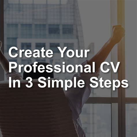 Create Your Professional CV In 3 Simple Steps CV Template