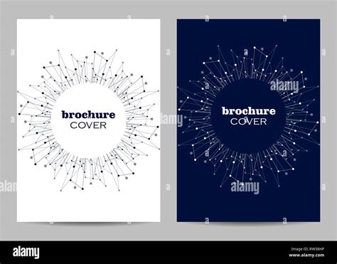 Brochure Template Layout Design Abstract Geometric Background With Connected Lines And Dots