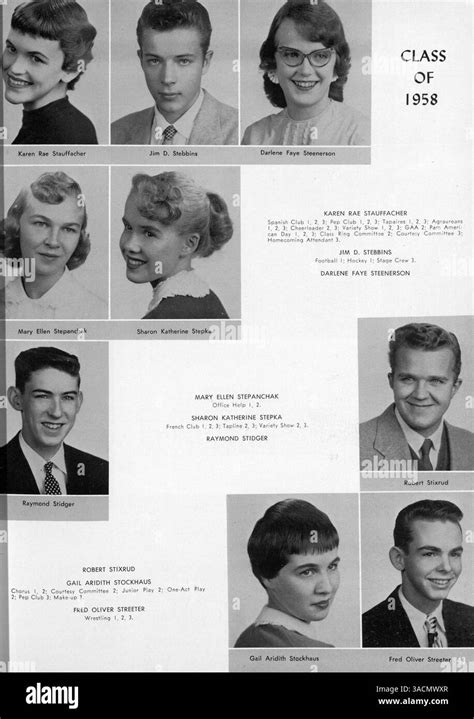Notable School Events From The 1957 1958 School Year Hi Res Stock