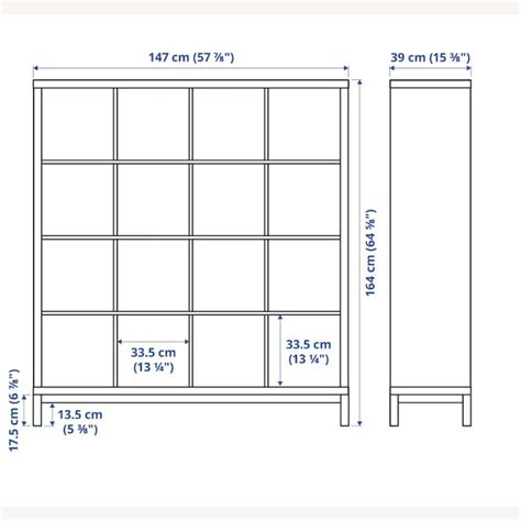 Ikea Kallax 4x4 With 2 Drawers Kit And Llegs Aptdeco