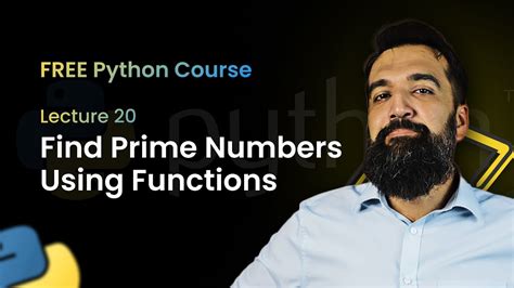 Find Prime Number Using Function Python Programming Class YouTube