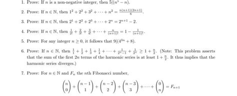 1 Prove If N Is A Non Negative Integer Then