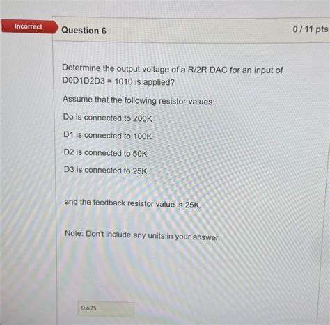 Solved Determine The Output Voltage Of A R R DAC For An Chegg