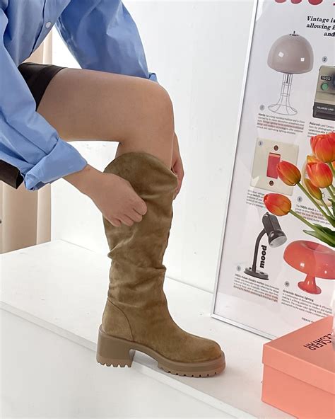 [best] 아웃솔 스웨이드 롱부츠 슈즈오가 가을신상 에이블리