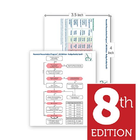 Neonatal Resuscitation Program 8th Edition Badge Buddy Cards 2 AED
