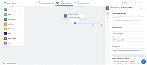 confirmation nodes kore ai documentation