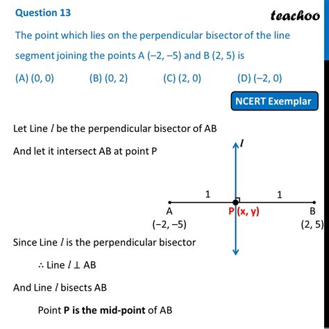 Two Non Perpendicular Bisecting Line Segments