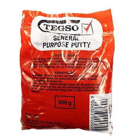 Tegso General Purpose Glaze Putty Natural White 500g Uns0375 Tools4
