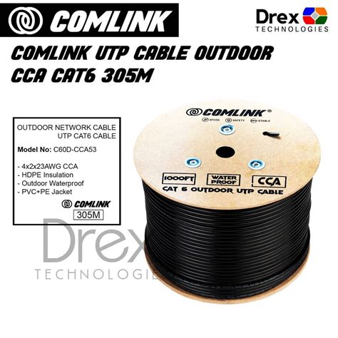 M Comlink Outdoor Water Proof Utp Ethernet Cable Cat Cca Ft Shopee Philippines