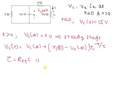 solved in figure 3 below let v 0 15v find vc vx and ix for t