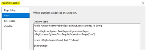 How To Remove Trailing Spaces In Ssrs Report Microsoft Qanda