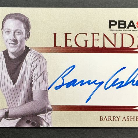 Barry Asher 2008 Rittenhouse Pba Legends Autograph Bowling Card