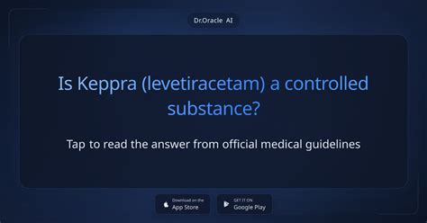 Is Keppra Levetiracetam A Controlled Substance