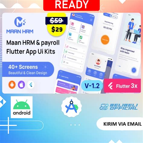 Jual Flutter Template Maan Hrm Flutter App Ui Kit Android And Ios